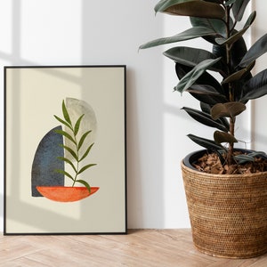 Organic Plant Boho Printable Poster Collection | Watercolor Wall Decor ...