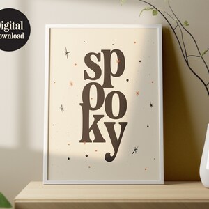 Spooky Halloween Typography Art Print (digital Download) - Etsy