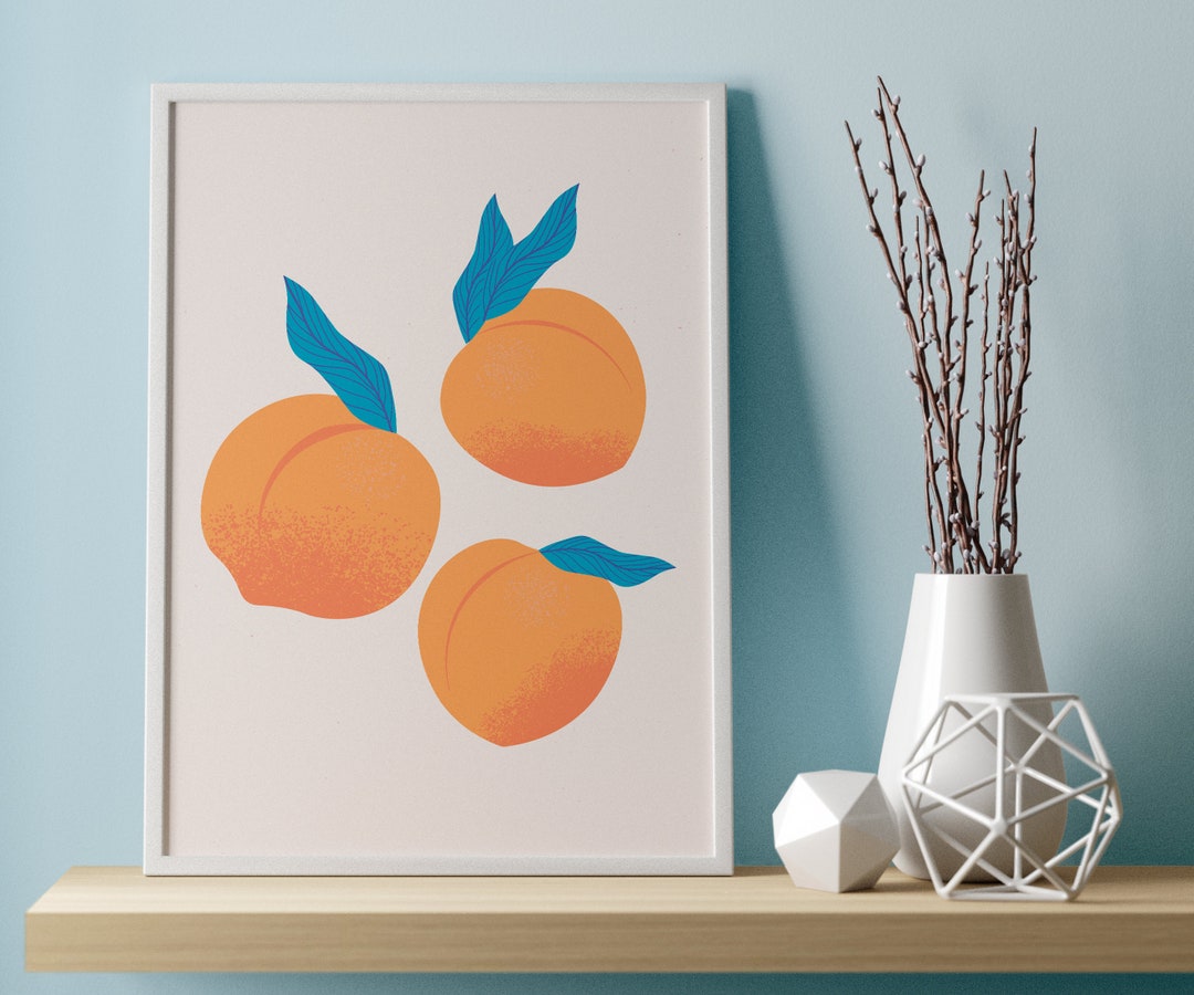 Just Peachy Printable Poster | Modern Wall Decor | Minimalist Art - Etsy