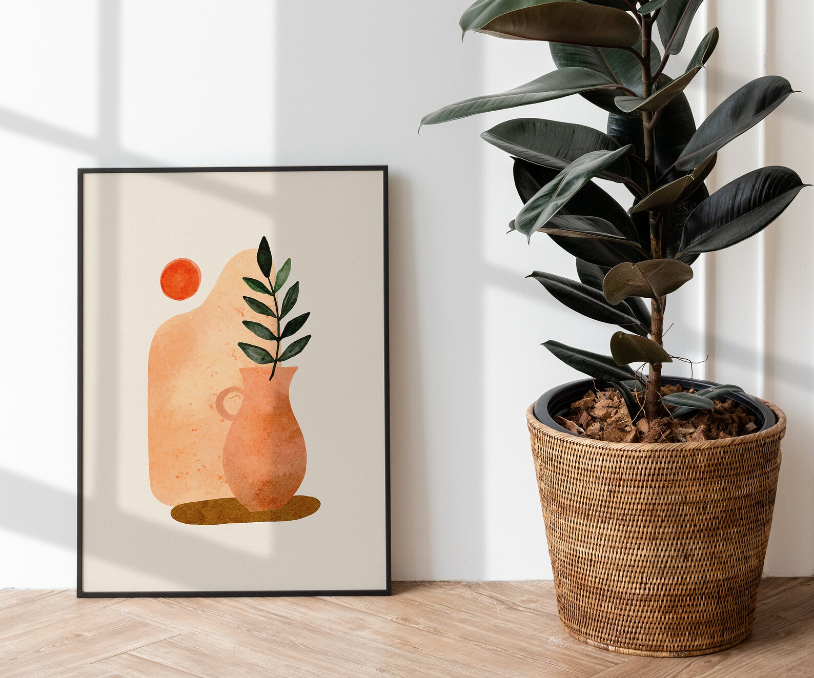 Organic Plant Boho Printable Poster Collection Watercolor Wall Decor ...