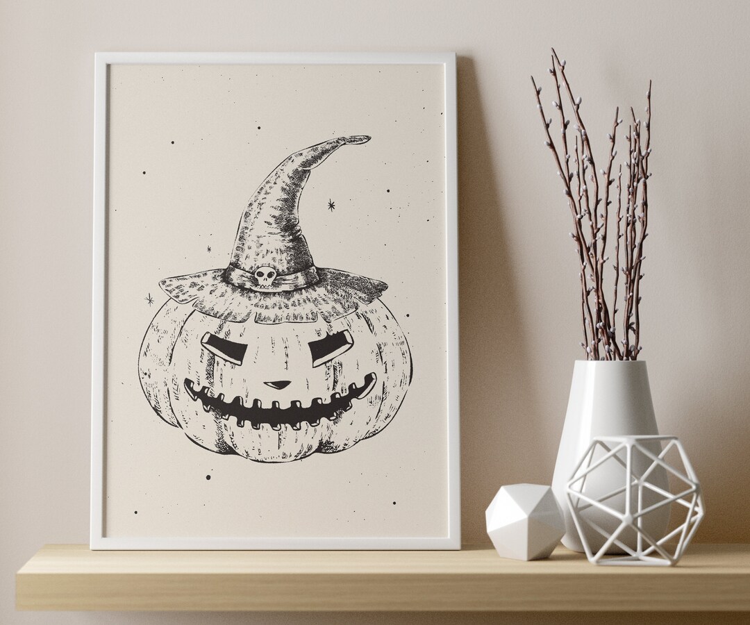 Jack-o'-lantern Halloween Printable Vintage Poster - Etsy