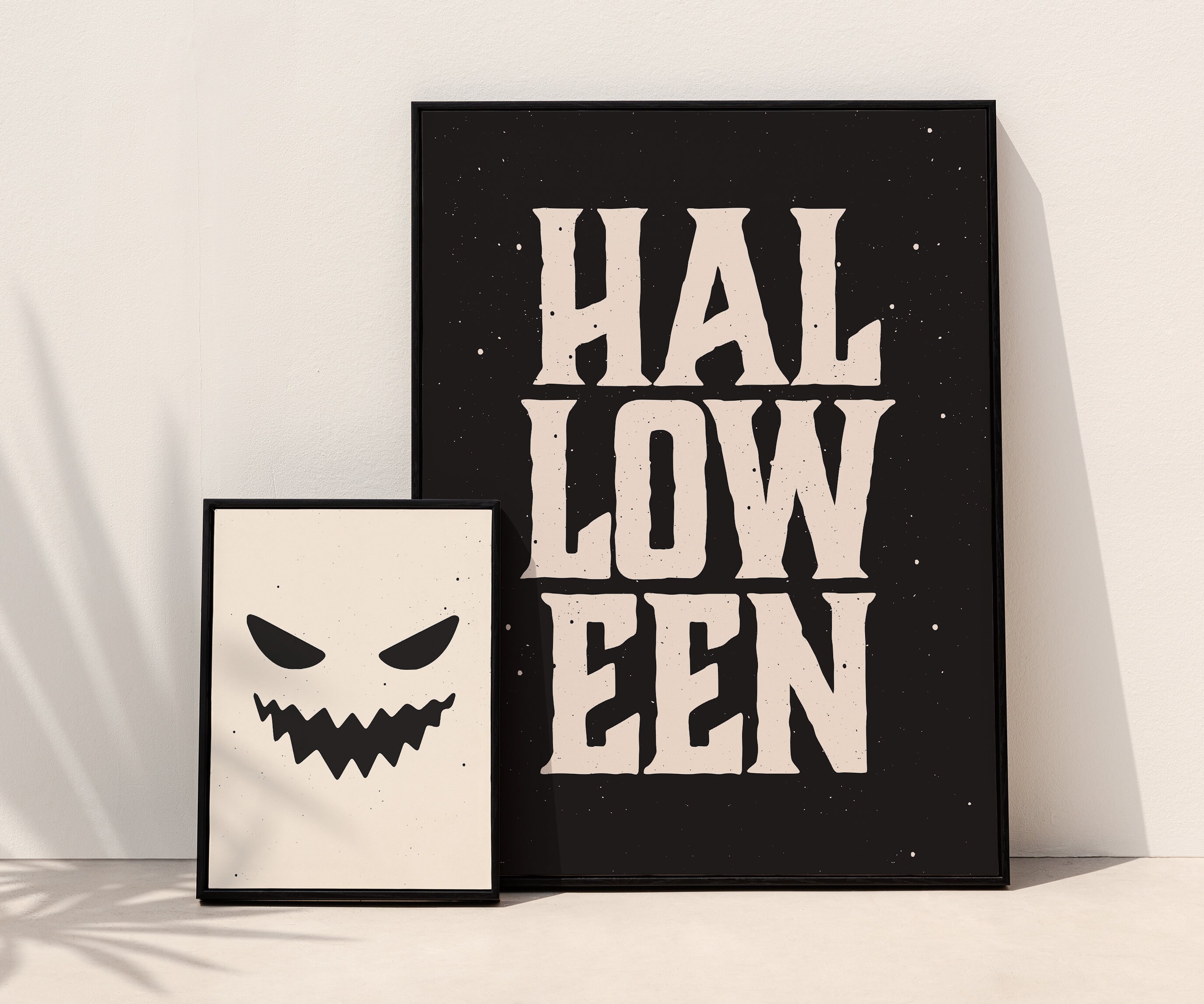 Scary Halloween Printable Vintage Poster Collection Set of 2 - Etsy