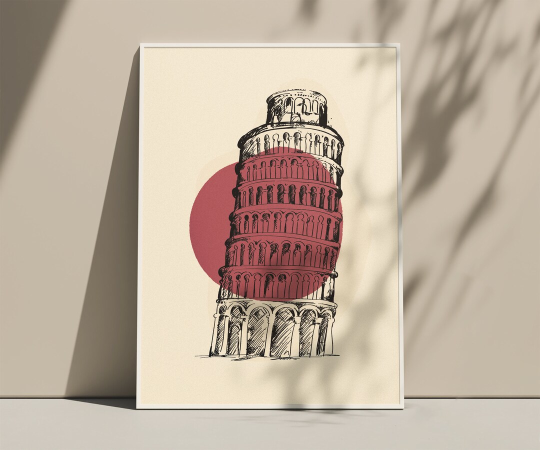 Leaning Tower of Pisa Print: Italy Wall Art (digital Download) - Etsy