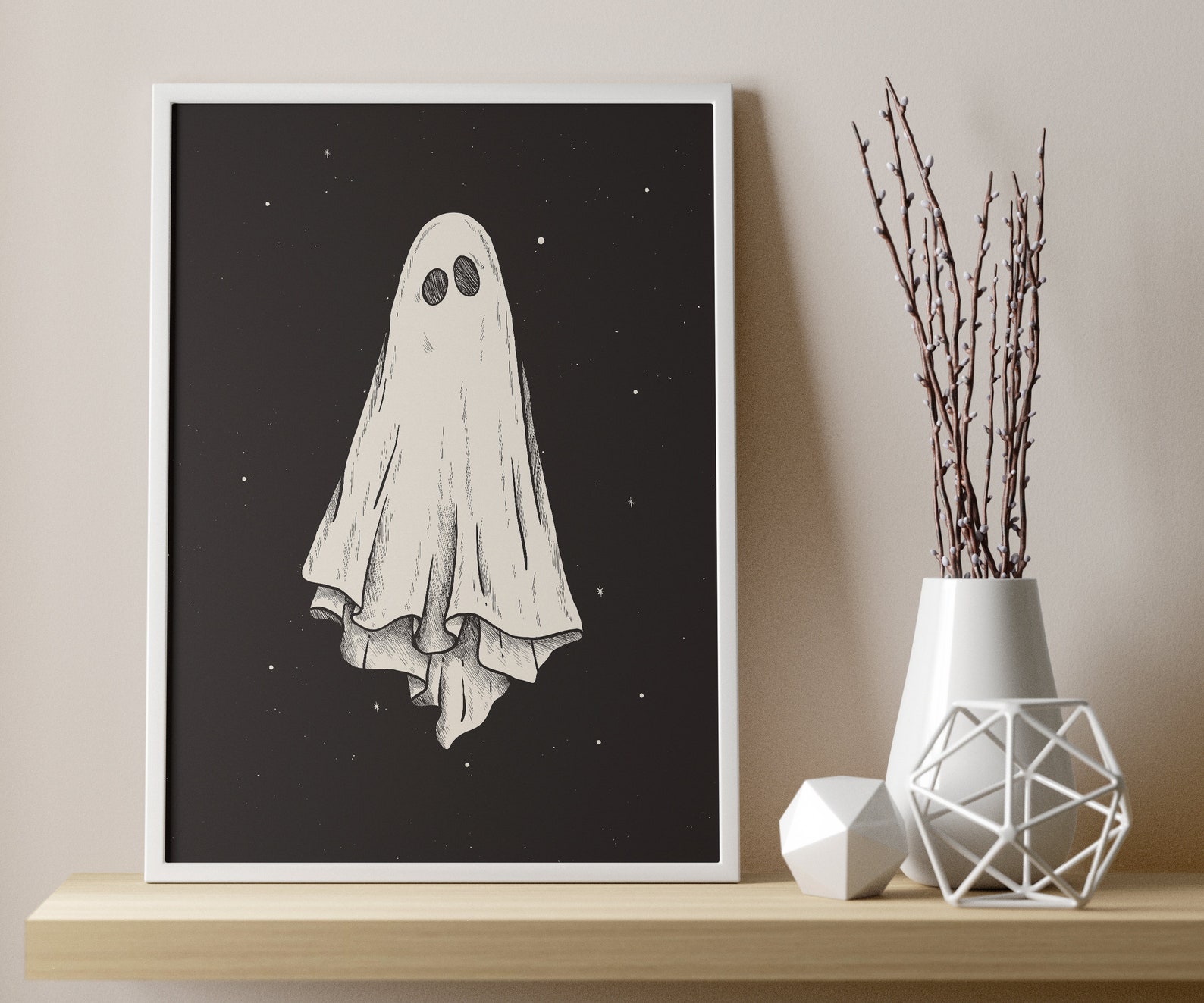 Spooky Ghost Halloween Printable Vintage Poster Collection - Etsy