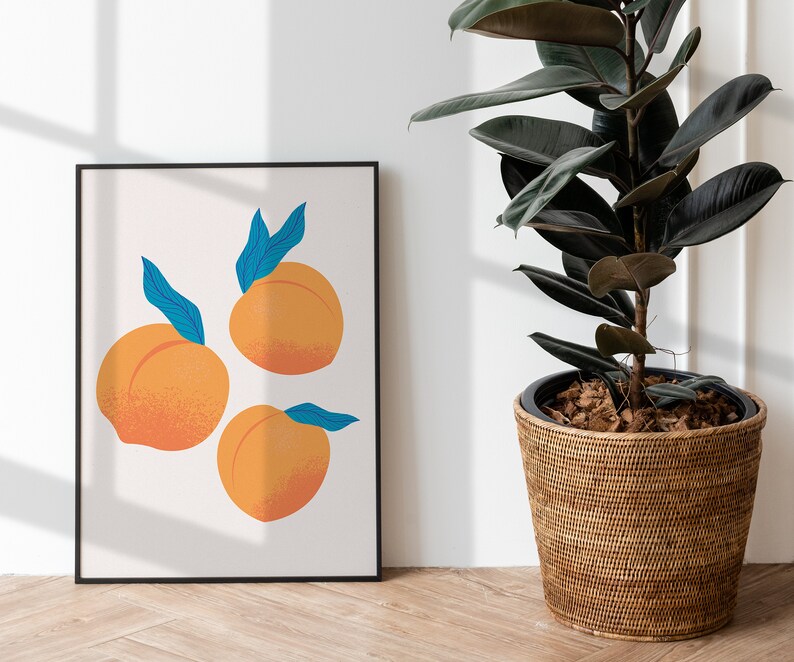 Just Peachy Printable Poster | Modern Wall Decor | Minimalist Art - Etsy