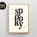 Spooky Halloween Typography Art Print (digital Download) - Etsy