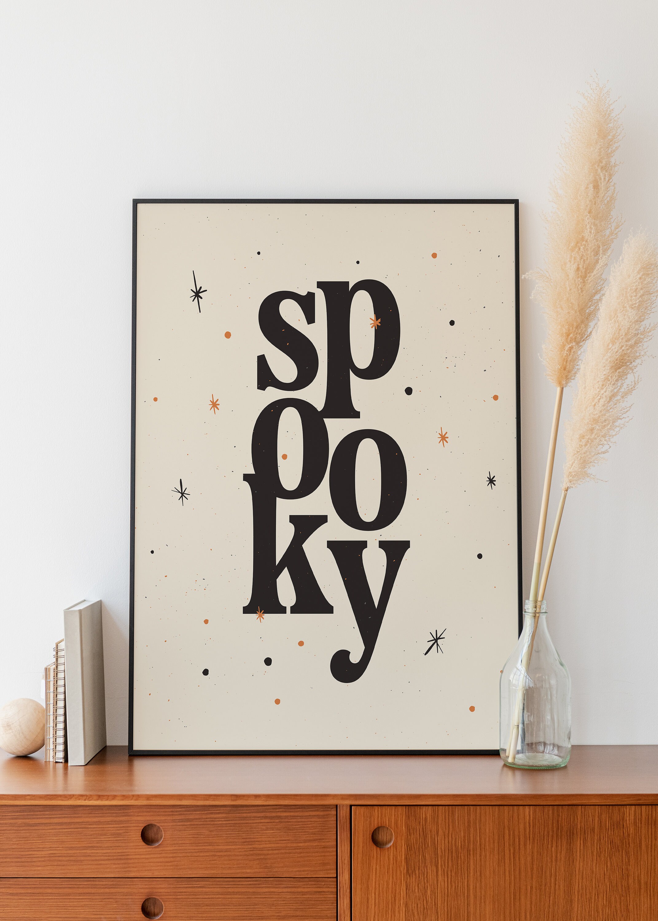Spooky Halloween Typography Art Print (digital Download) - Etsy