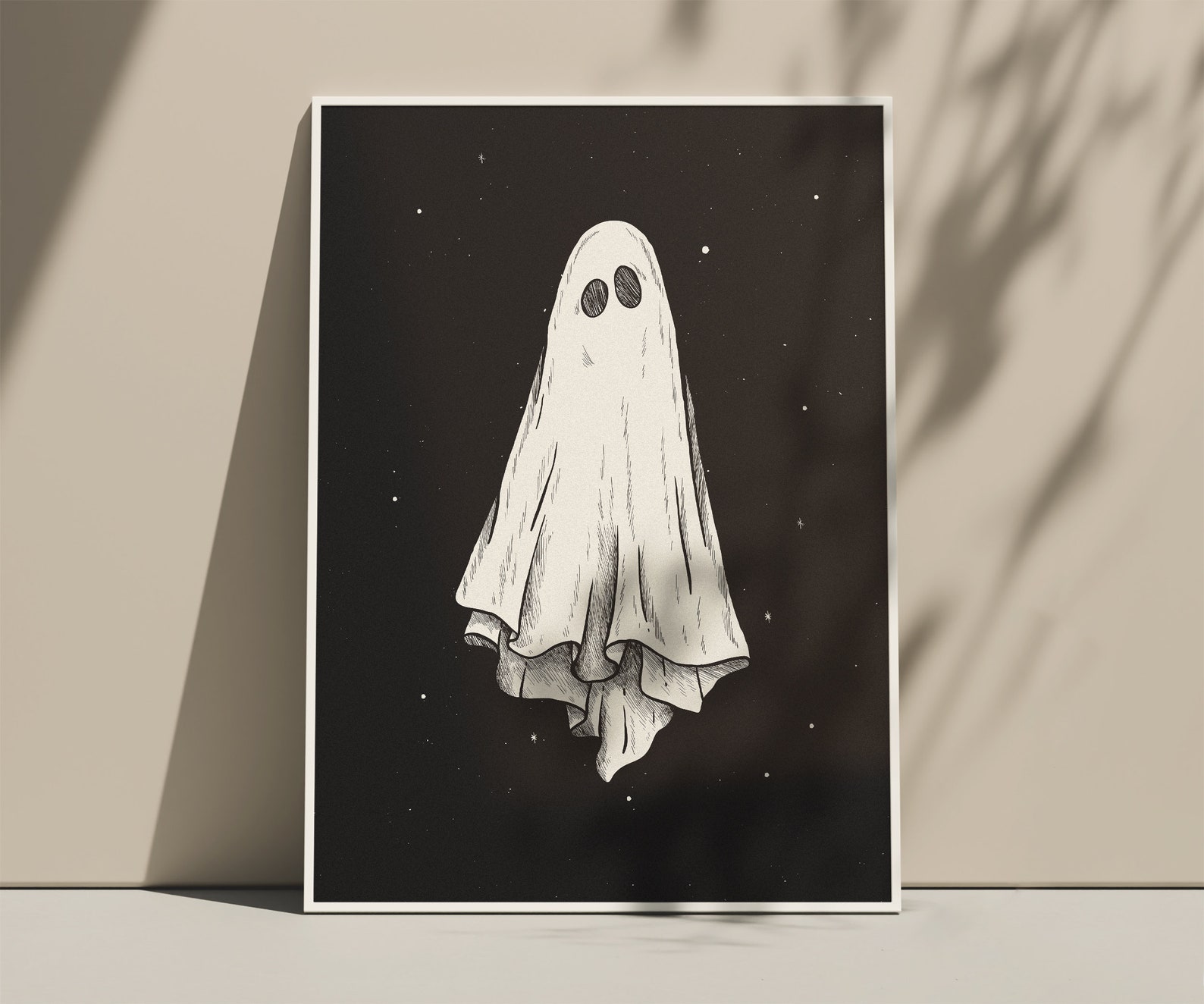 Spooky Ghost Halloween Printable Vintage Poster - Etsy