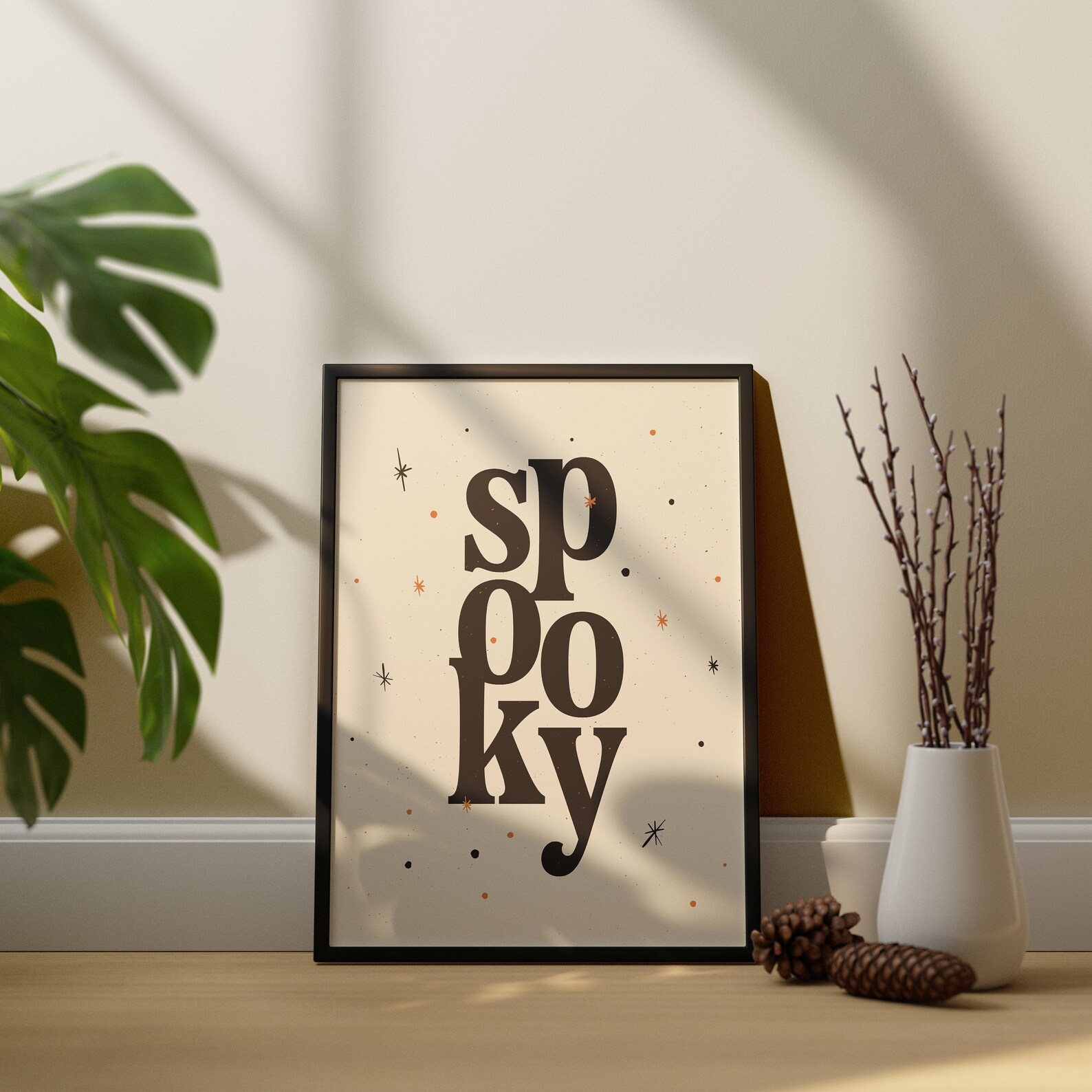 Spooky Halloween Typography Art Print (digital Download) - Etsy