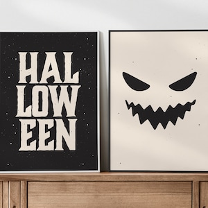 Scary Halloween Printable Vintage Poster Collection | Set of 2 - Etsy
