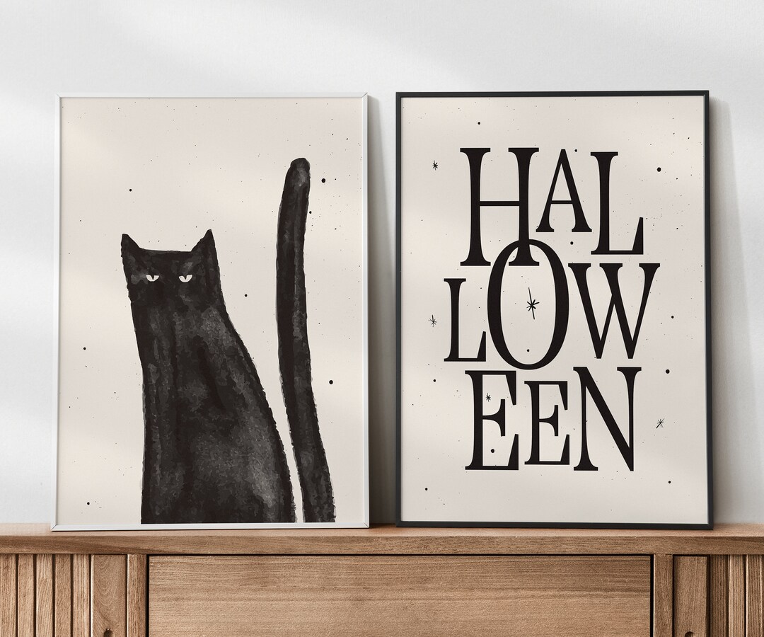 Black Cat | Halloween Printable Vintage Poster Collection - Etsy