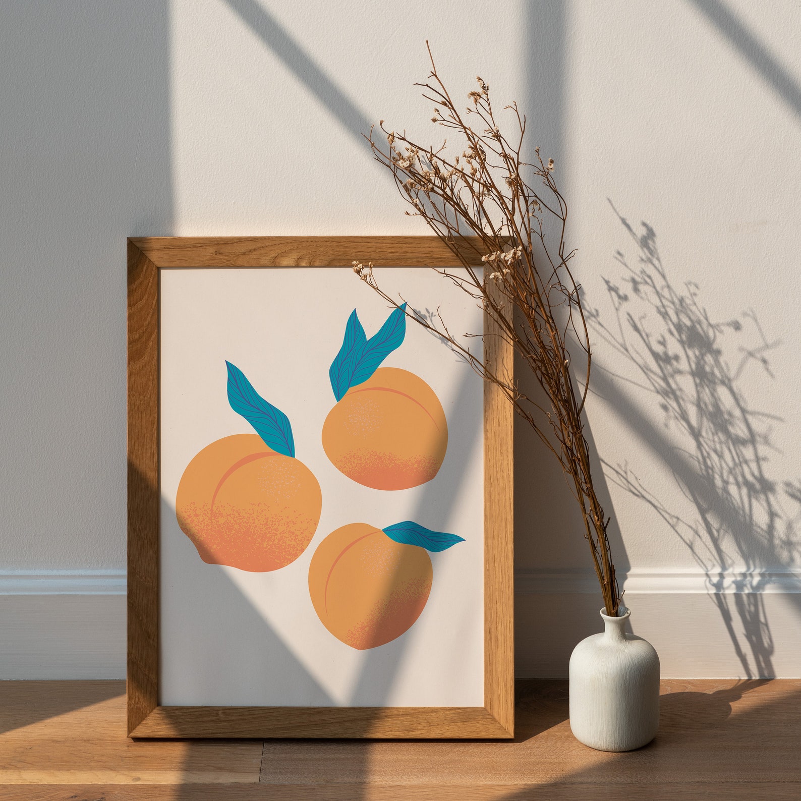 Just Peachy Printable Poster | Modern Wall Decor | Minimalist Art - Etsy