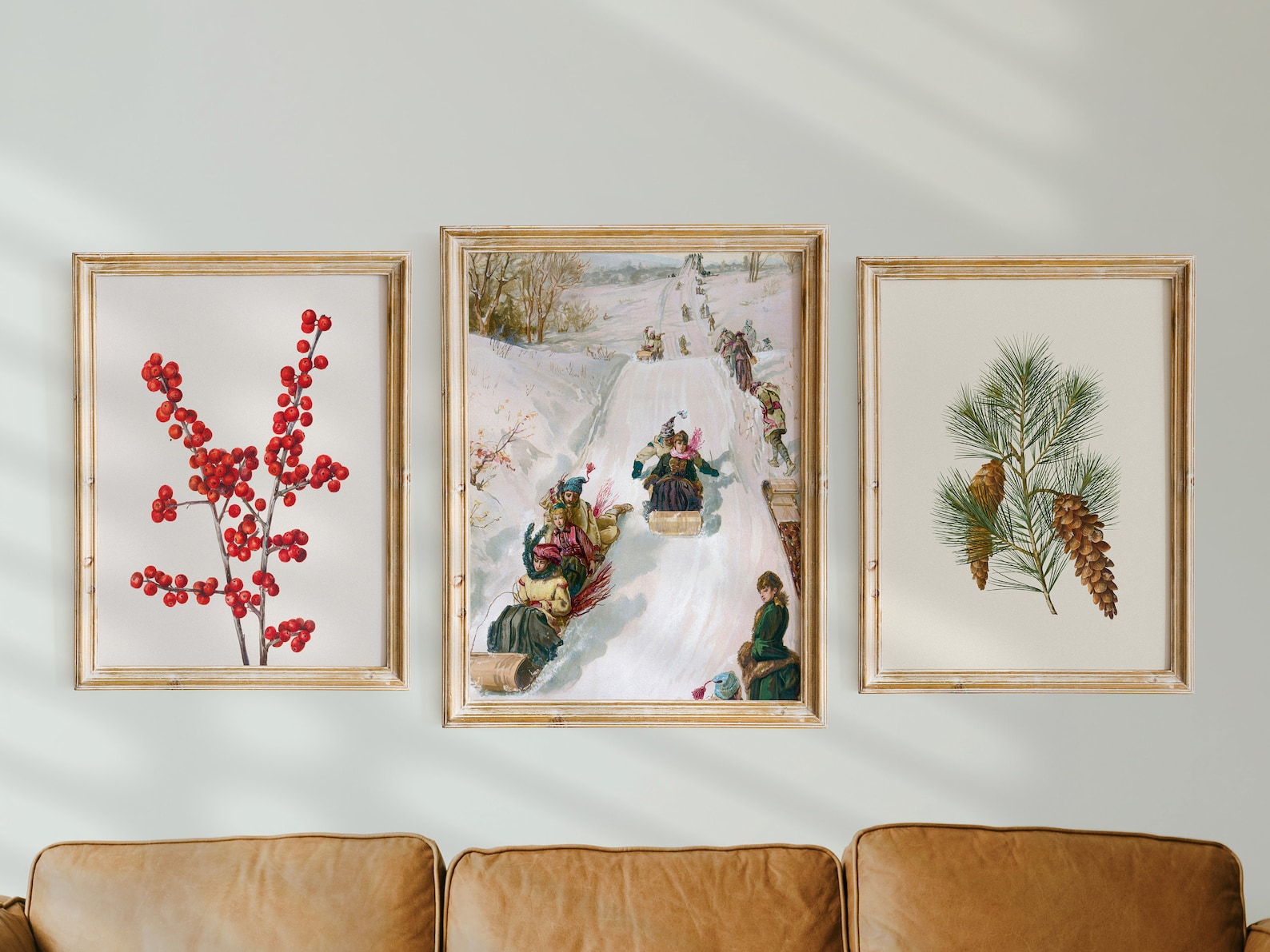 Vintage Christmas Printable Poster Collection Set of 6 | Minimalist ...