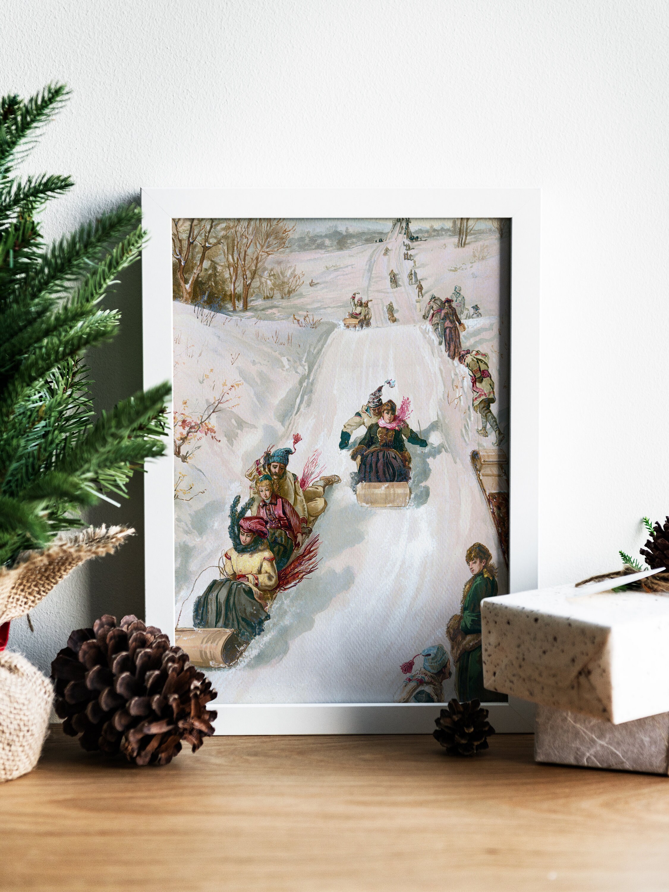 Vintage Christmas Printable Poster Collection Set of 6 | Minimalist ...