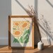 Boho Sunflower Art Printable Poster Botanical Wall Art - Etsy
