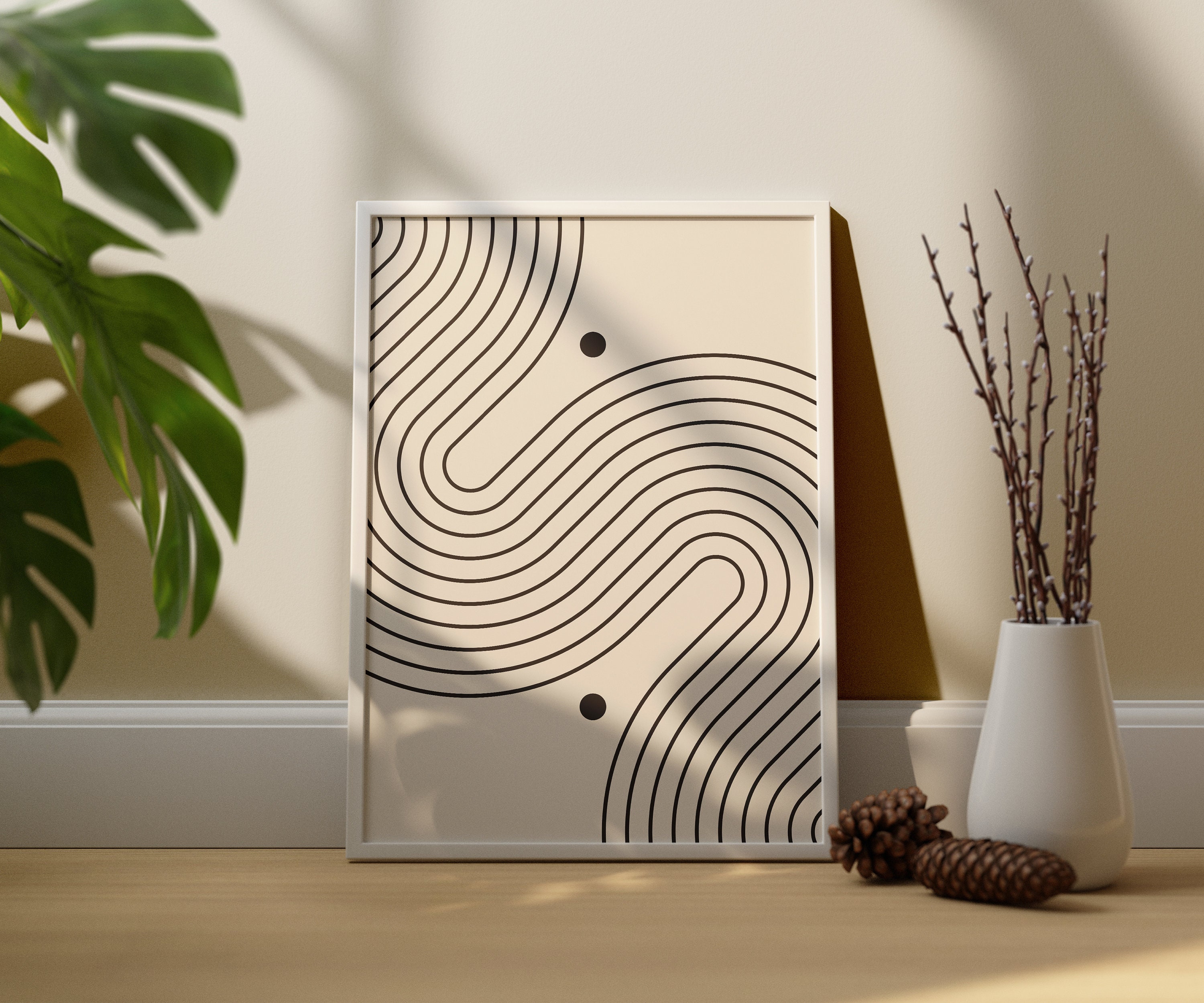 Abstract Geometric Boho Printable Poster 3 | Mid Century Wall Decor ...