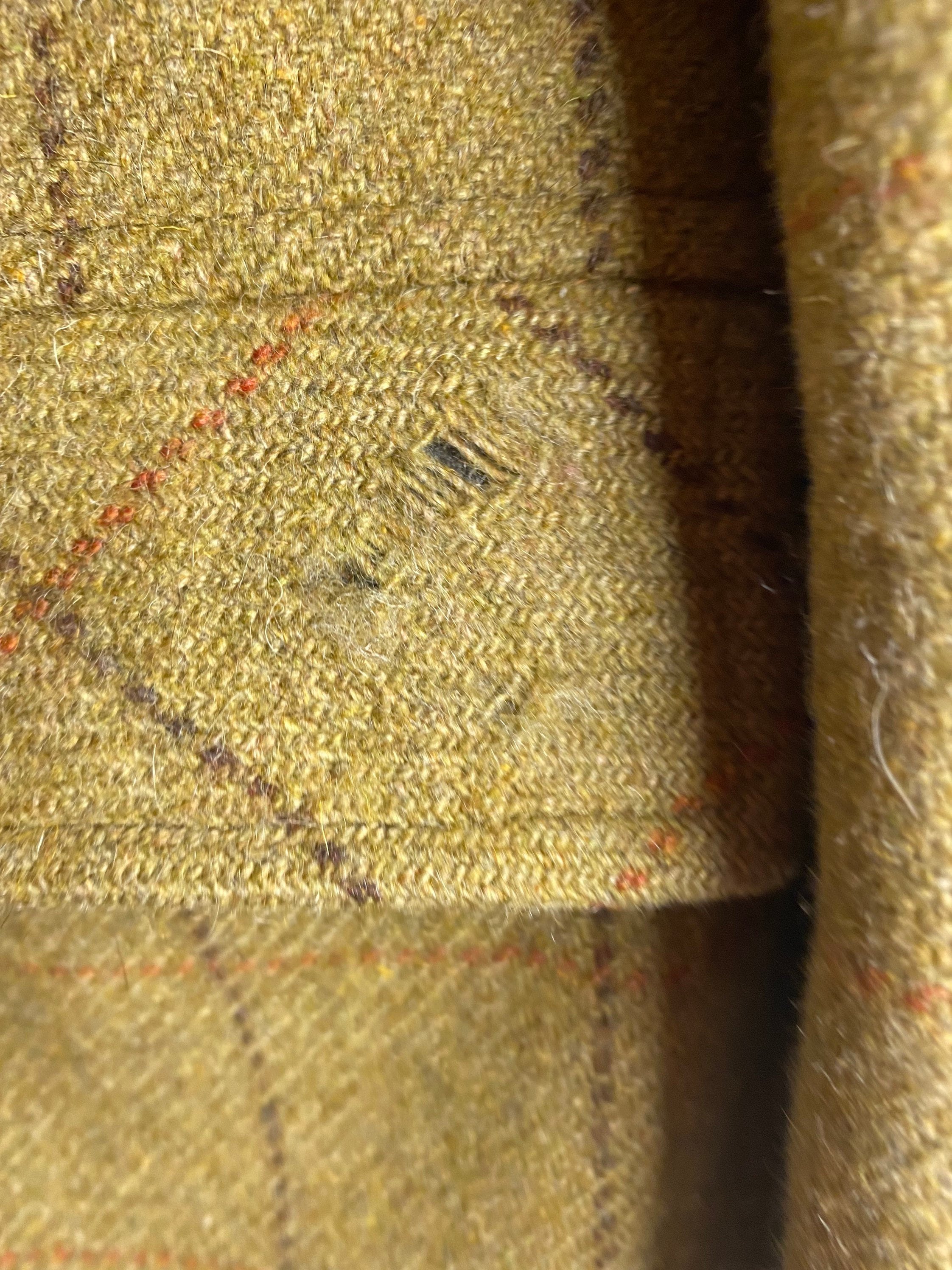 60s 70s Mens Overcoat Dandy Split Pea Green Gold Plaid Wool - Etsy