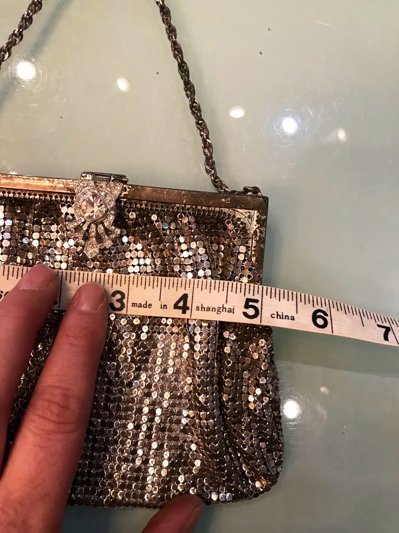 Whiting & Davis 30s 40s Silver Mesh Metallic Shiny Micro | Etsy