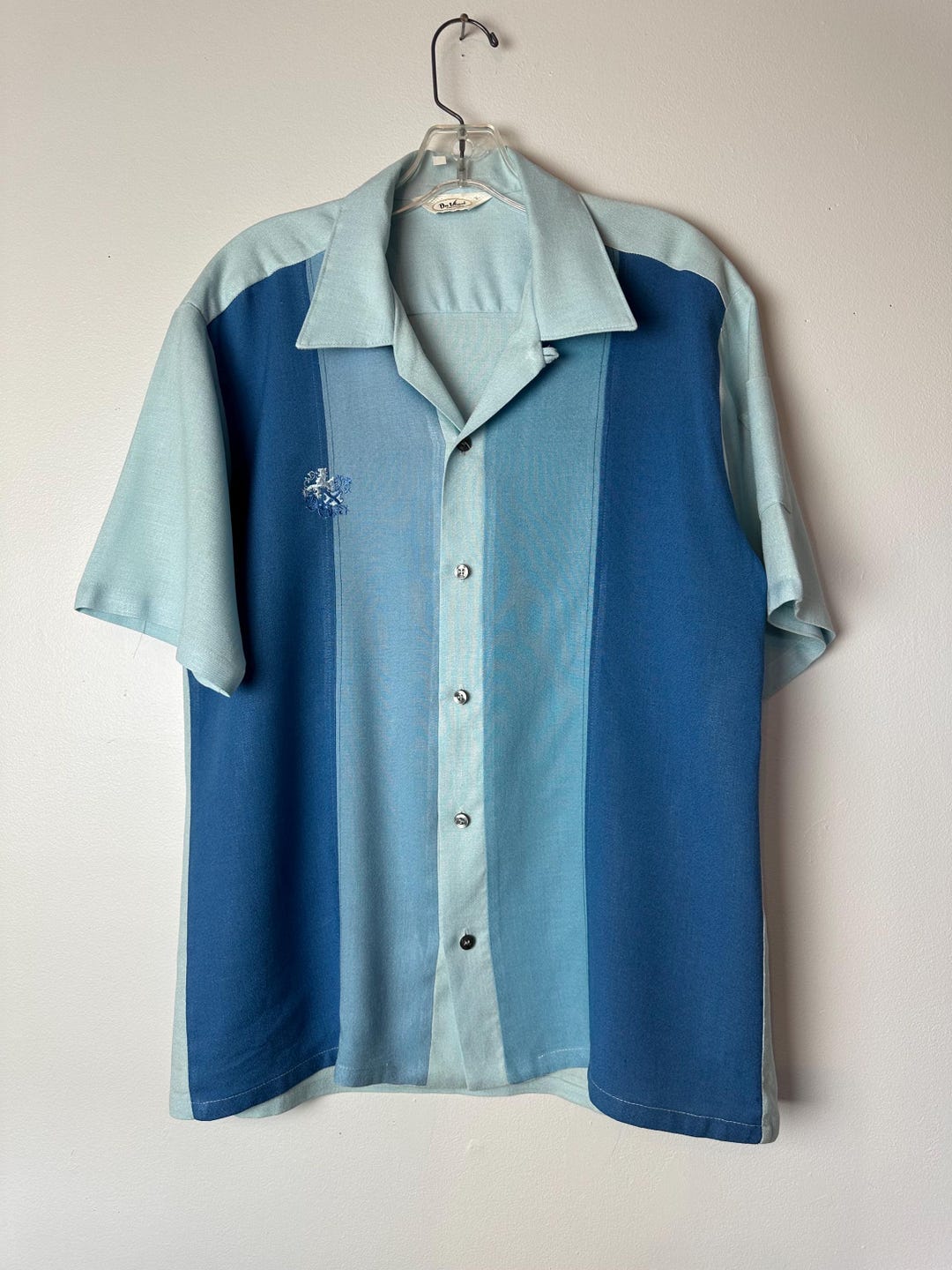 60s Davinci 2 Tone Blue 1960s Mod Retro Shirts Original Vintage ...