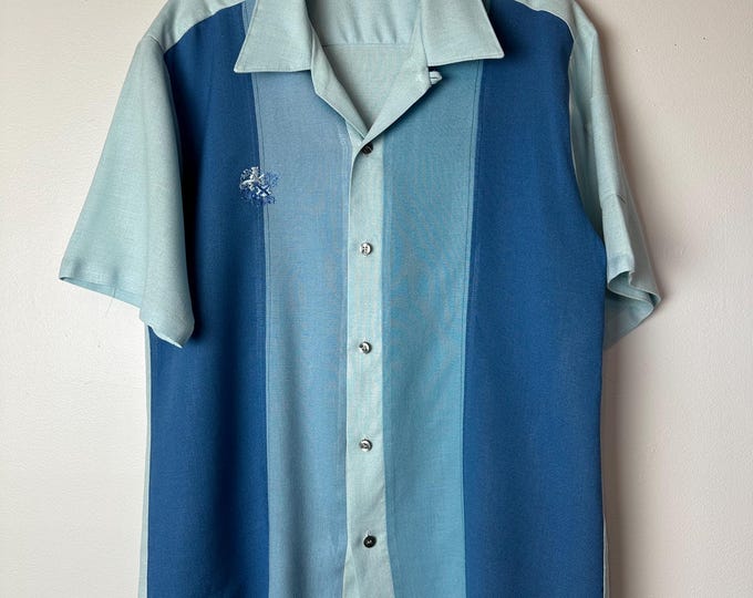 60’s Davinci 2 Tone Blue~ 1960’s Mod Retro Shirts~ Original Vintage ...