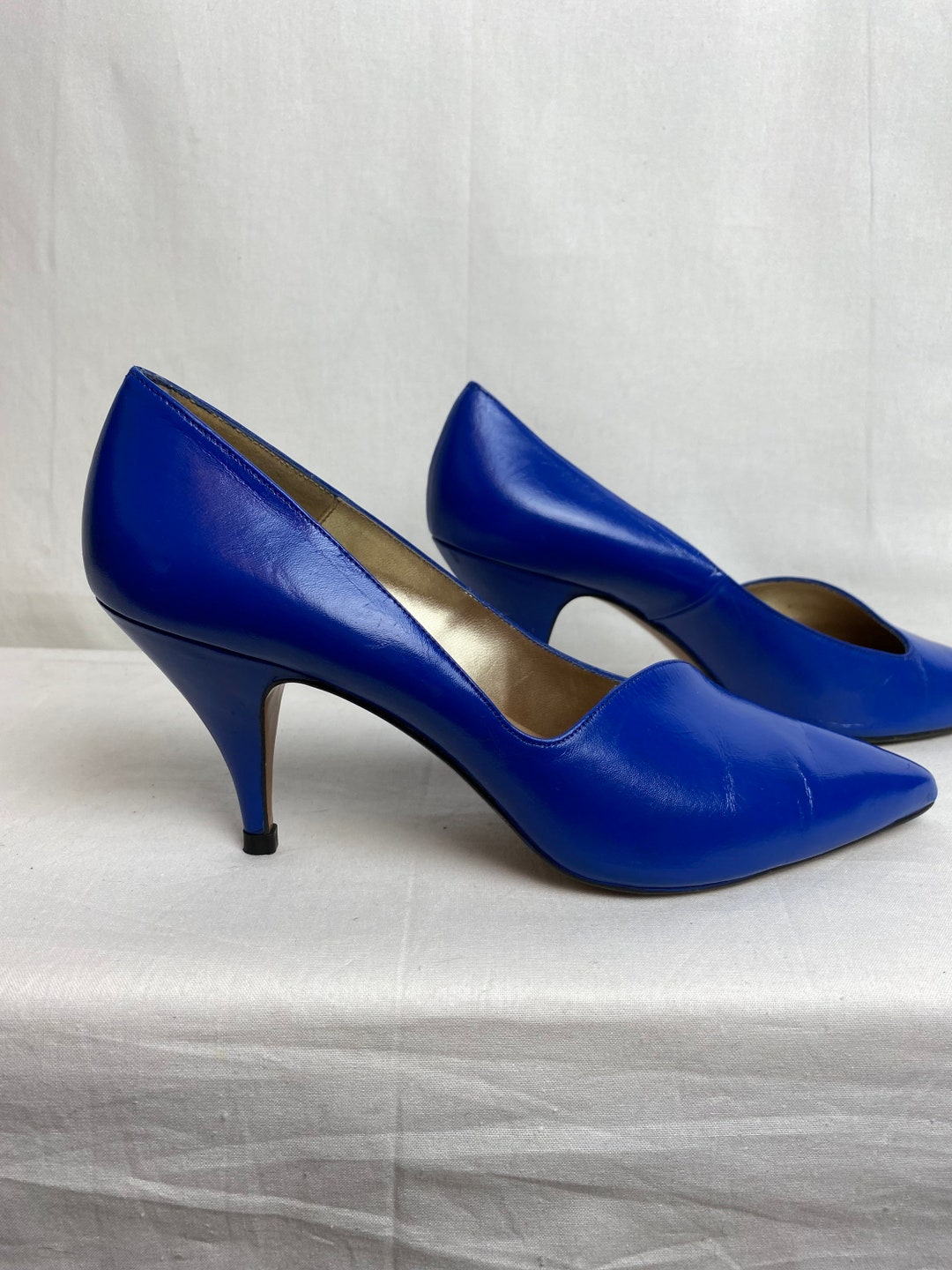 80s Bright Pumps Vibrant Blue Pop of Color 1970s 1980s - Etsy UK