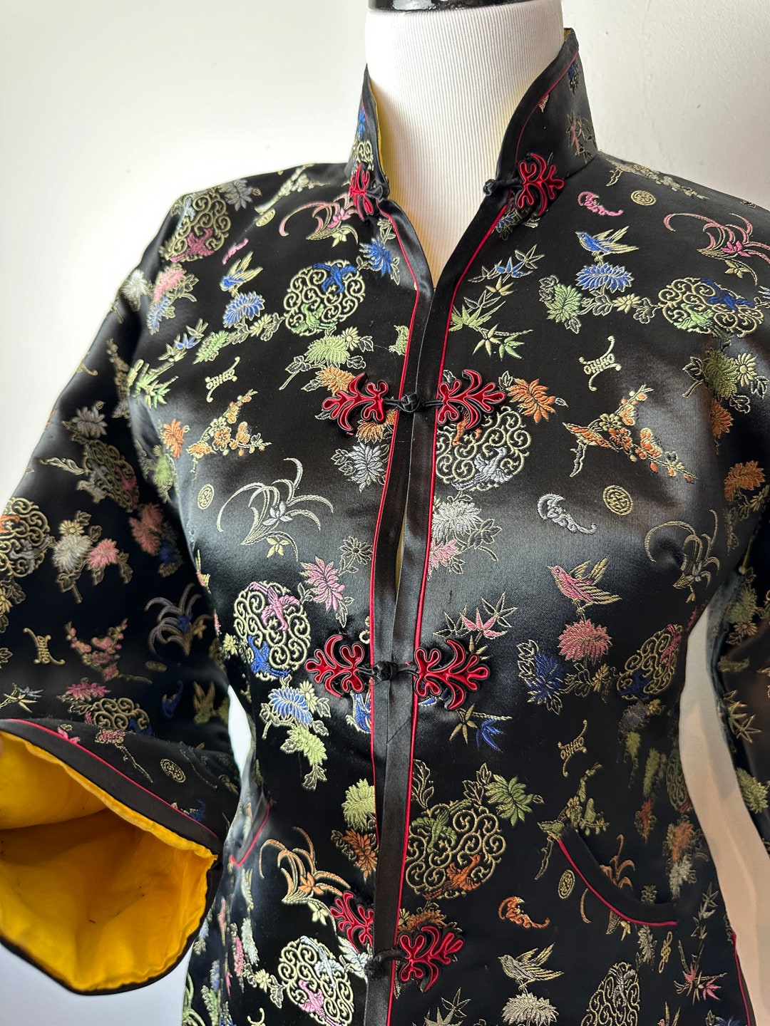 Vintage Cheongsam Jacket~ Puffer Coat 1960’s Chinese Fashion Nehru ...