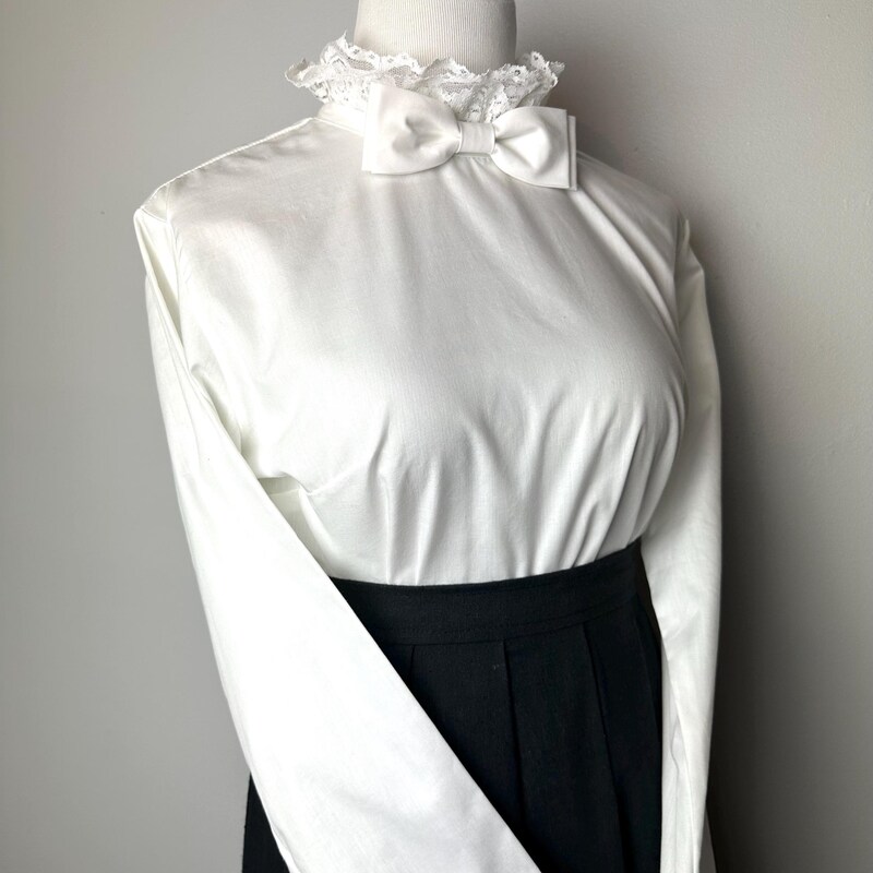 White Cotton Back Button Blouse - Etsy