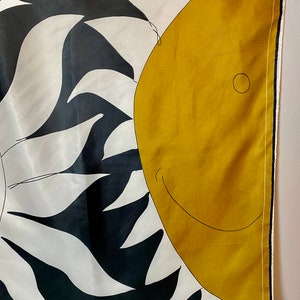 Vintage Large Vera Brand~ Smiley Face Suns Illustrated Scarf~ Color ...