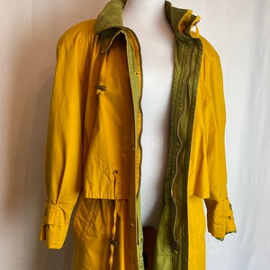 90s Womens Overcoat Sporty Bright Butternut Squash Yellow Duffel Jacket ...
