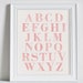 Watercolor Alphabet Chart - Art Print (blush) - Etsy
