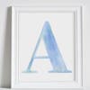 Watercolor Alphabet Chart Art Print blush - Etsy