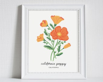 California Poppy Art - Etsy