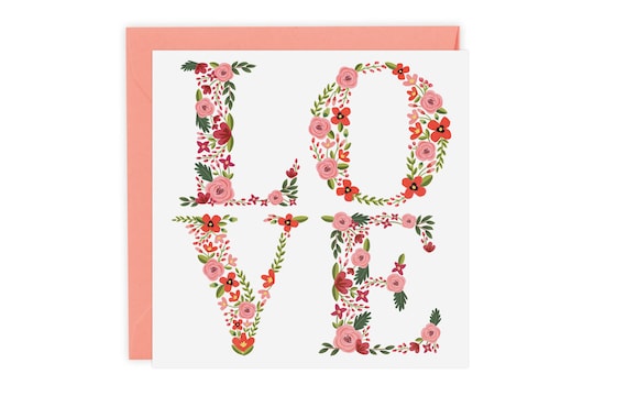 Love Blooms Card | Etsy