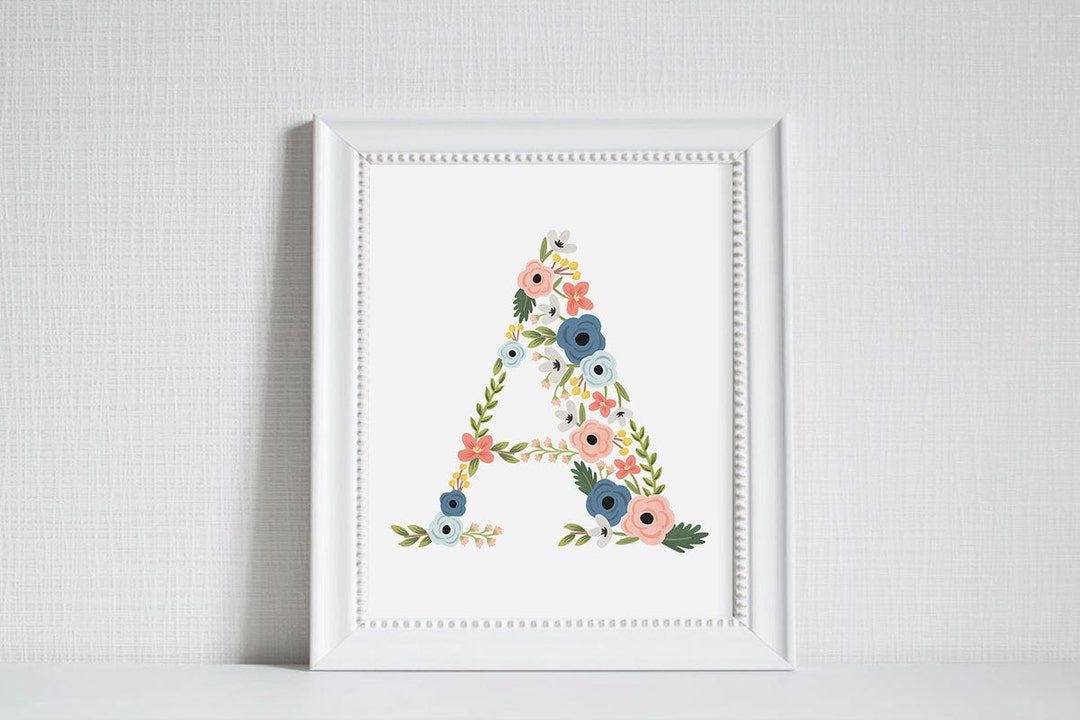 Bloom Alphabet Letters - Art Prints - Etsy