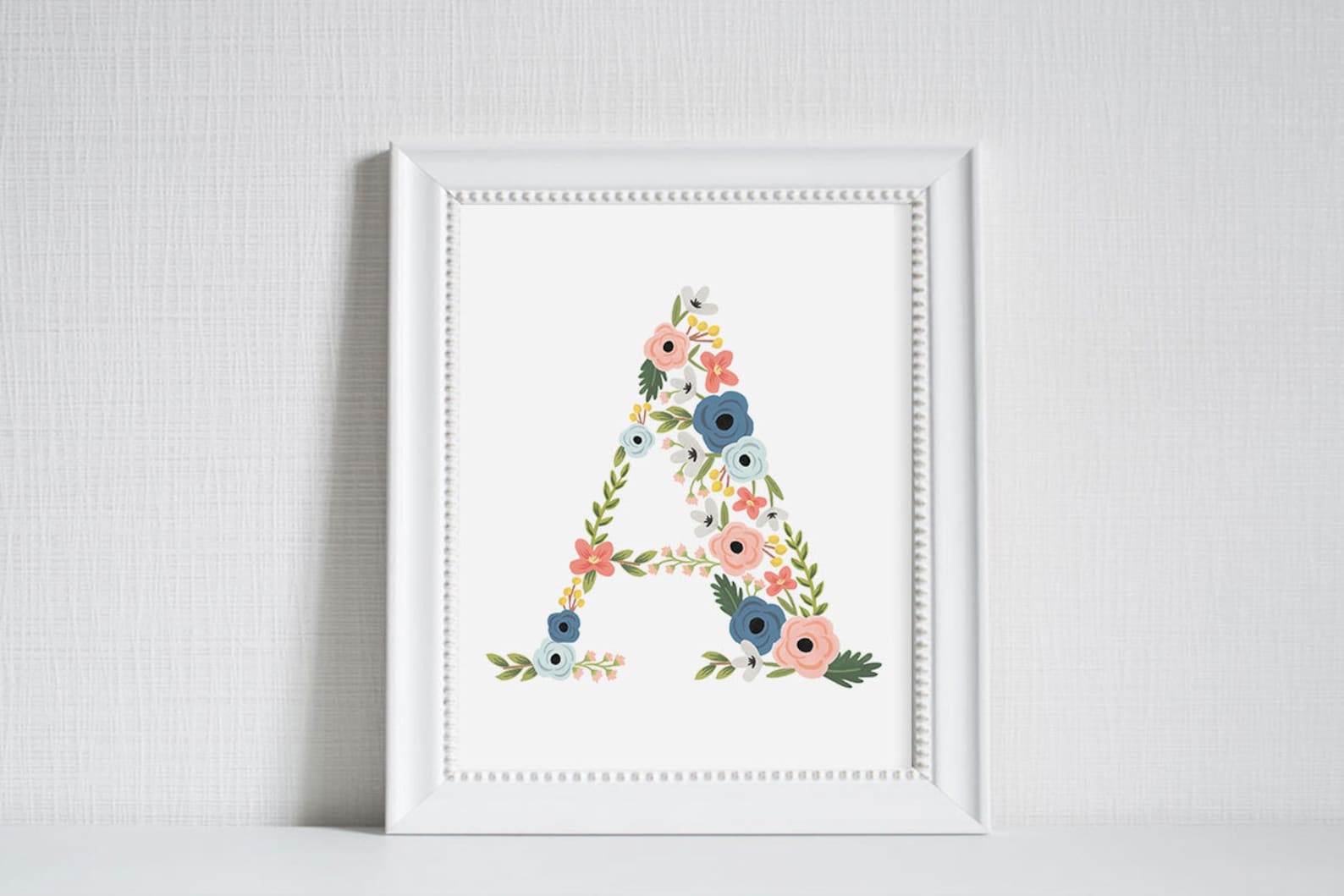 Bloom Alphabet Letters Art Prints - Etsy