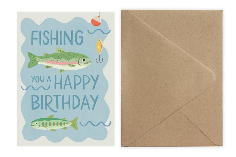 Fishing - Birthday Card - Etsy