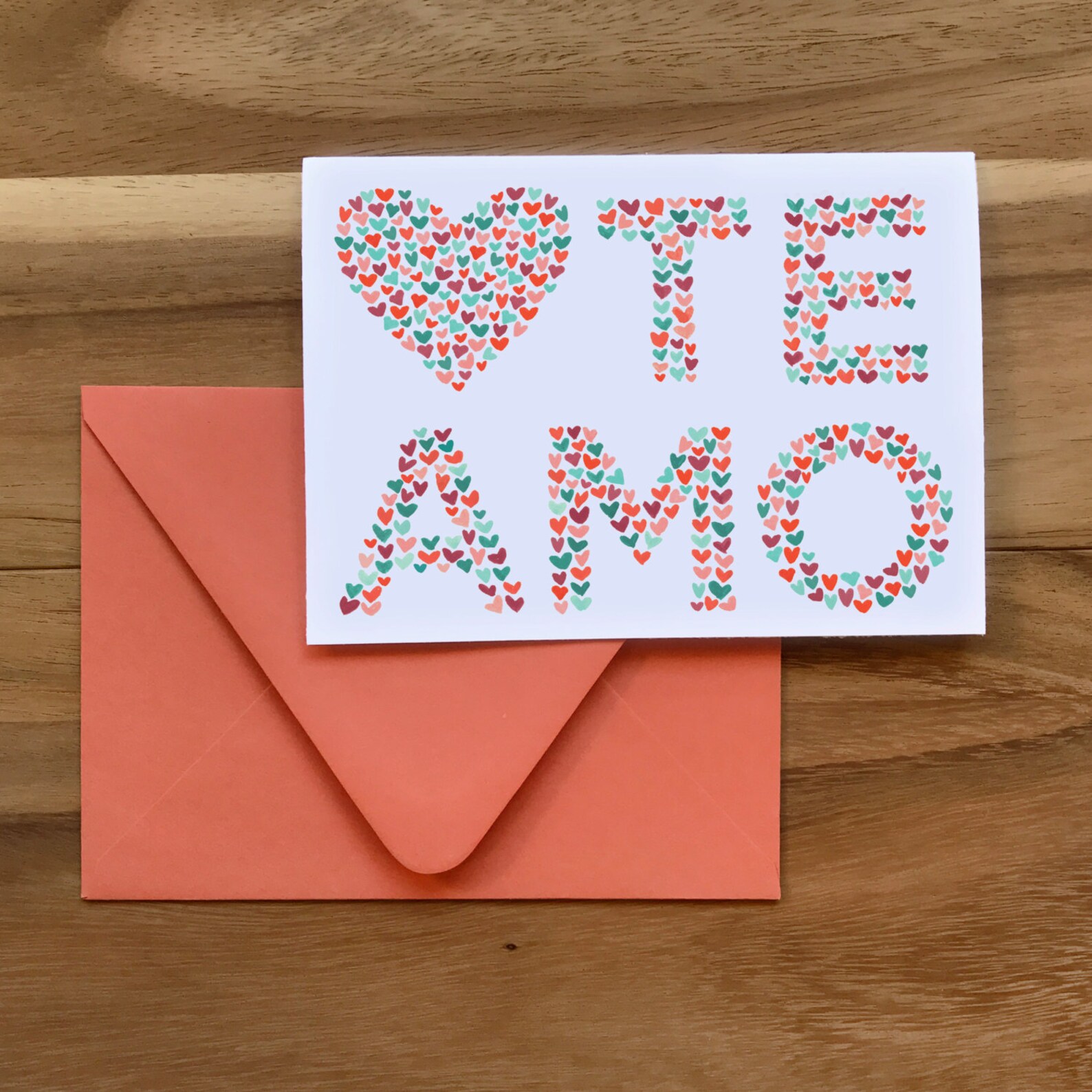 Te Amo Card - Etsy