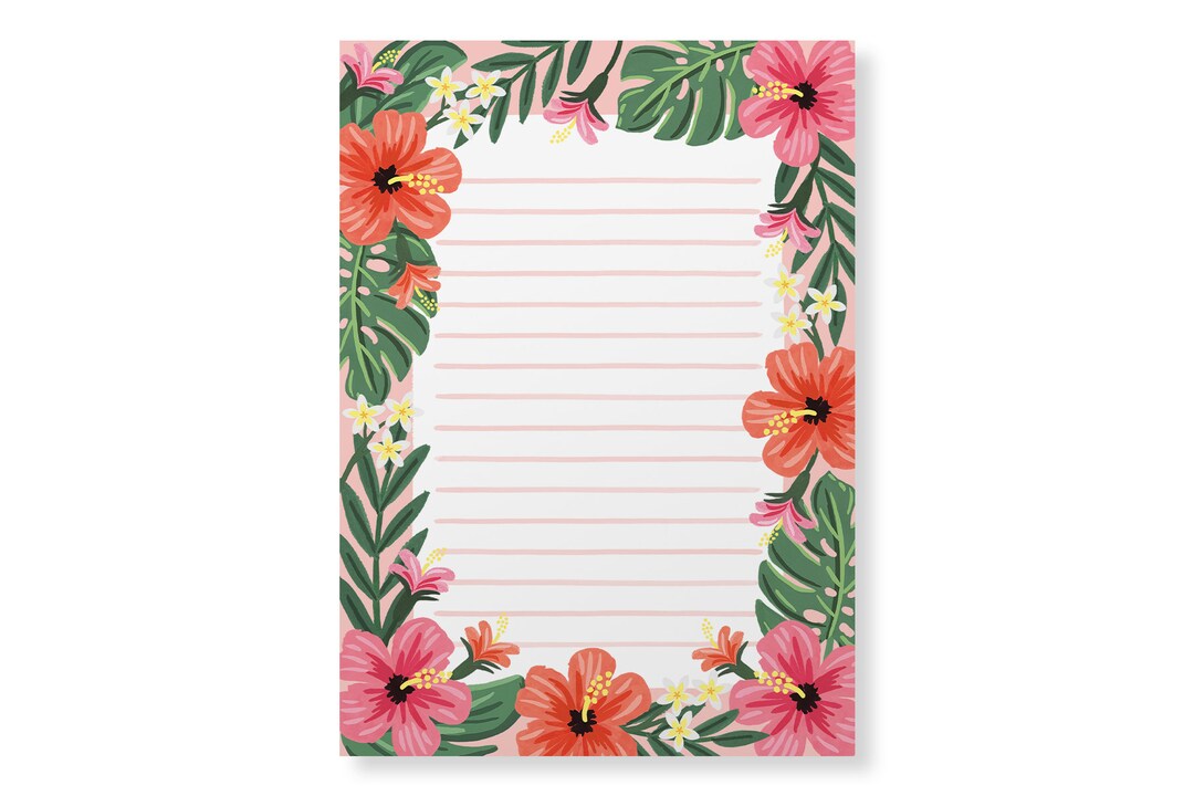 Tropical - Notepad - Etsy