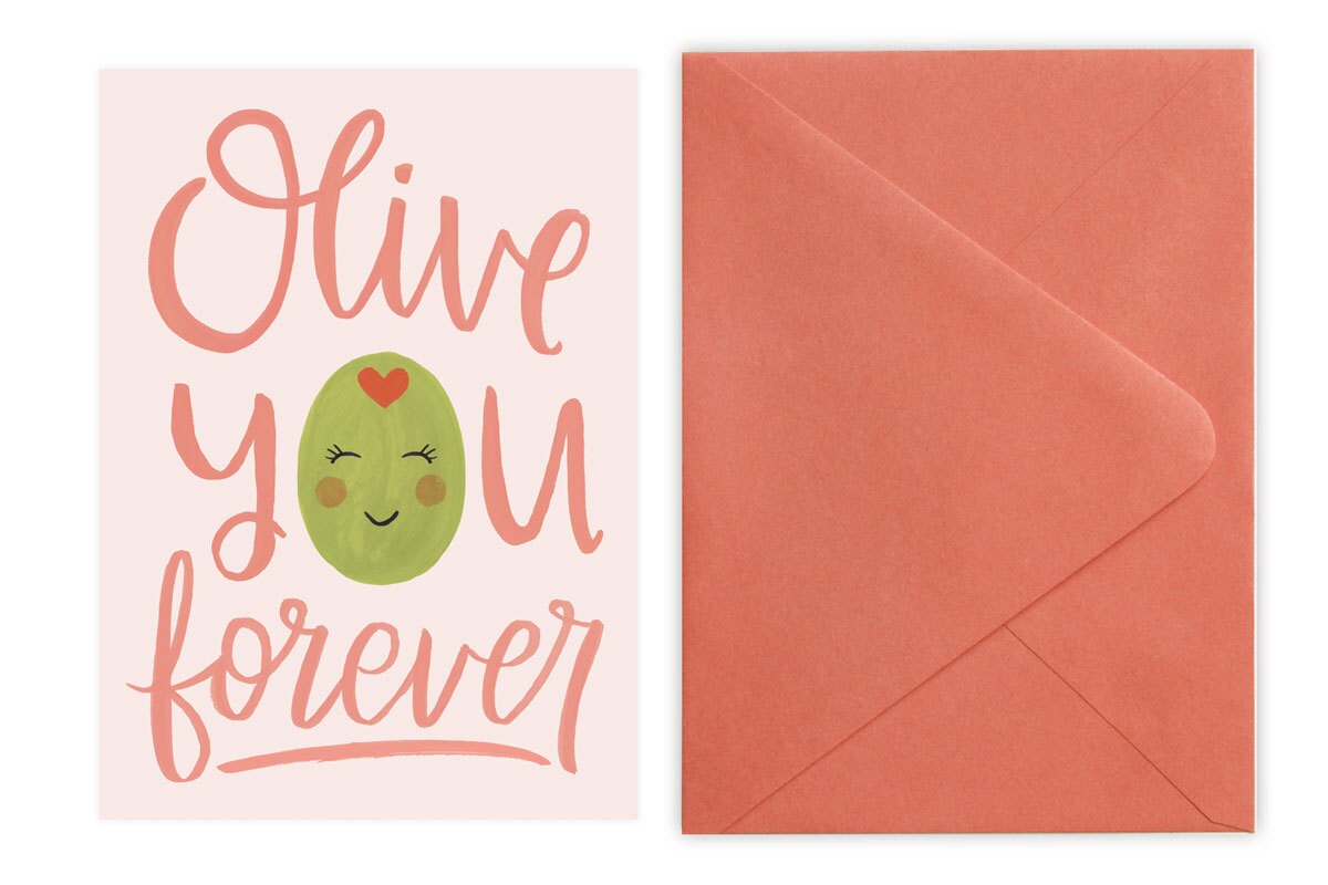 Olive You Forever Card - Etsy