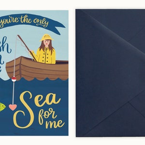You're the Only Fish in the Sea for Me Card - Etsy
