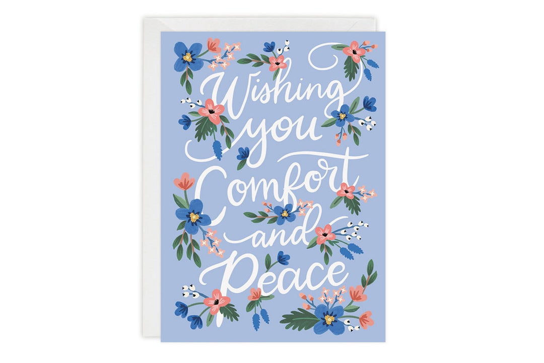 Comfort and Peace - Sympathy Card - Etsy