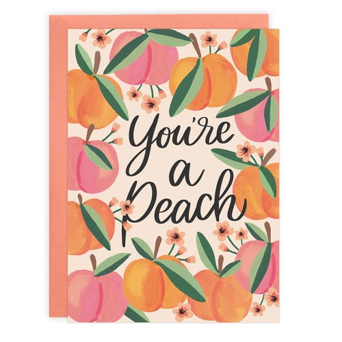 You're A Peach Card - Etsy