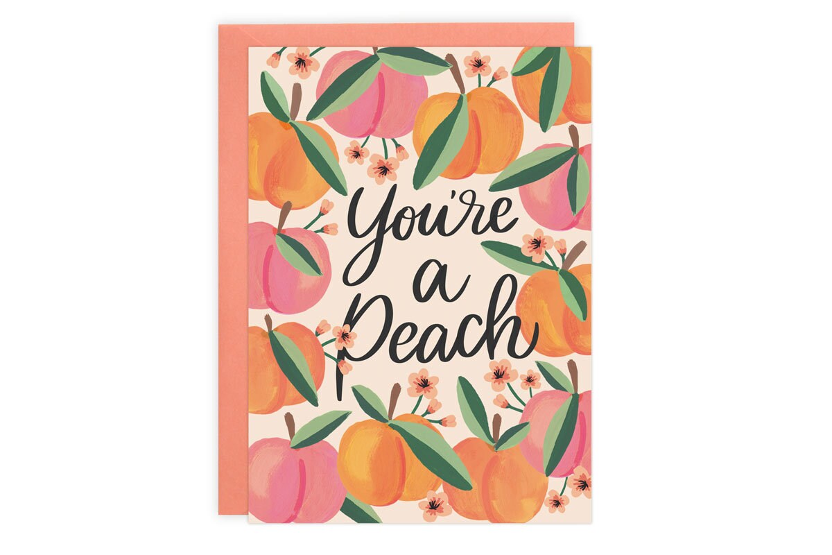You're A Peach Card - Etsy
