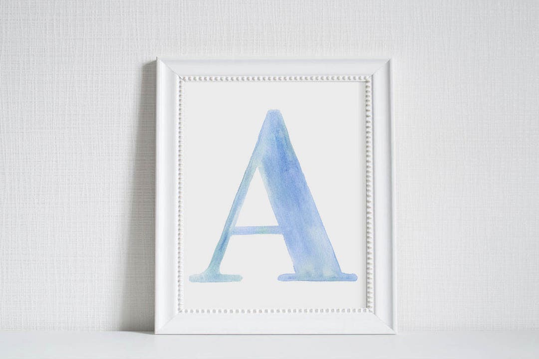 Watercolor Alphabet Letters - Art Prints (custom Color Option) - Etsy