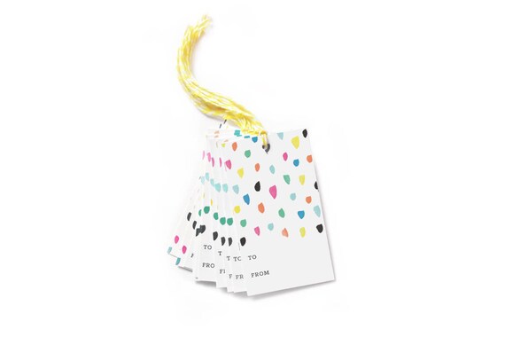 Confetti Gift Tags Pack of 10 - Etsy
