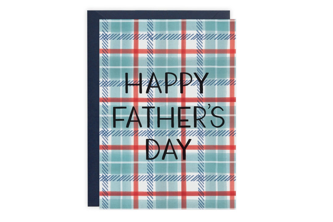 Dad Plaid - Father's Day Card - Etsy