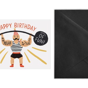 Strong Man - Birthday Card - Etsy