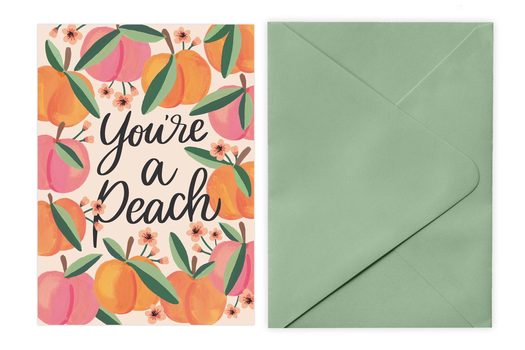 You're A Peach - Card - Etsy