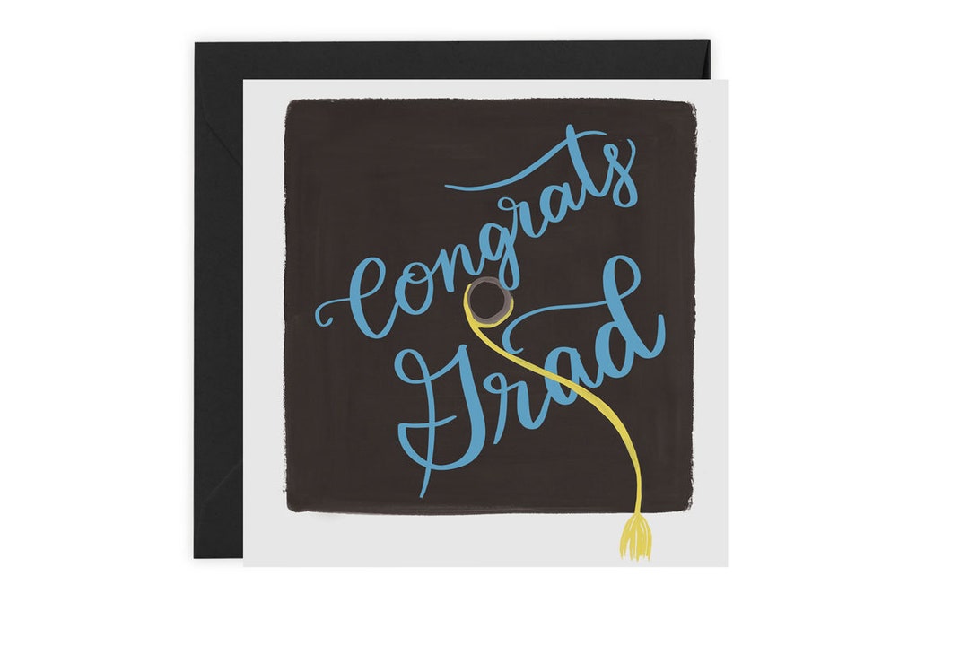Congrats Grad - Graduation Card - Etsy