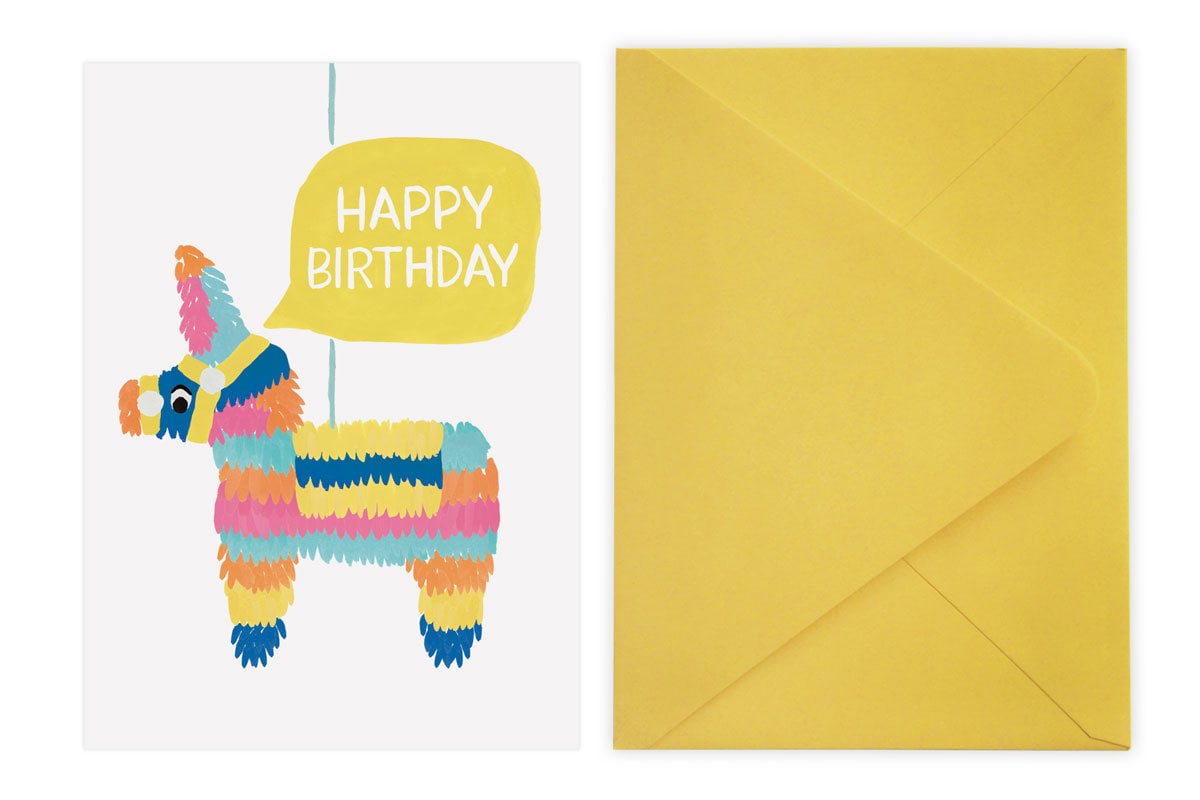 Piñata Birthday Card - Etsy